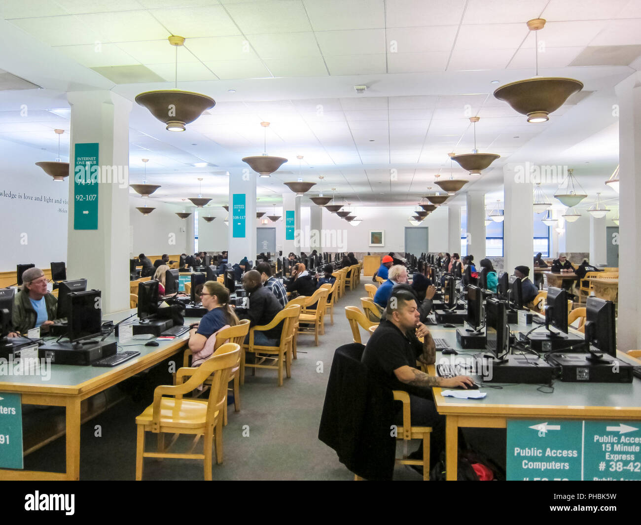 Chicago, USA - June 21, 2017: Harold Washington Library. Chicago is the ...