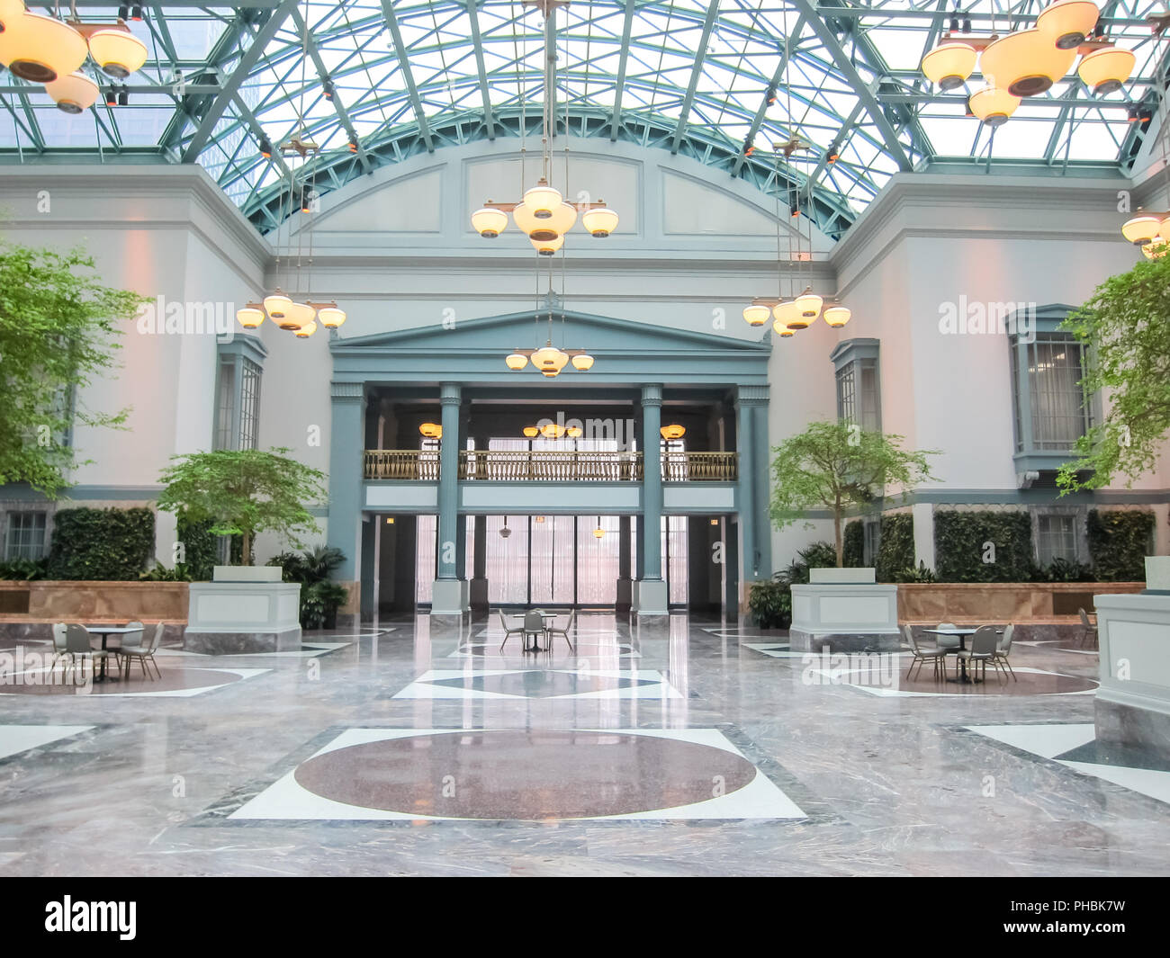 Chicago, USA - June 21, 2017: Harold Washington Library. Chicago is the ...
