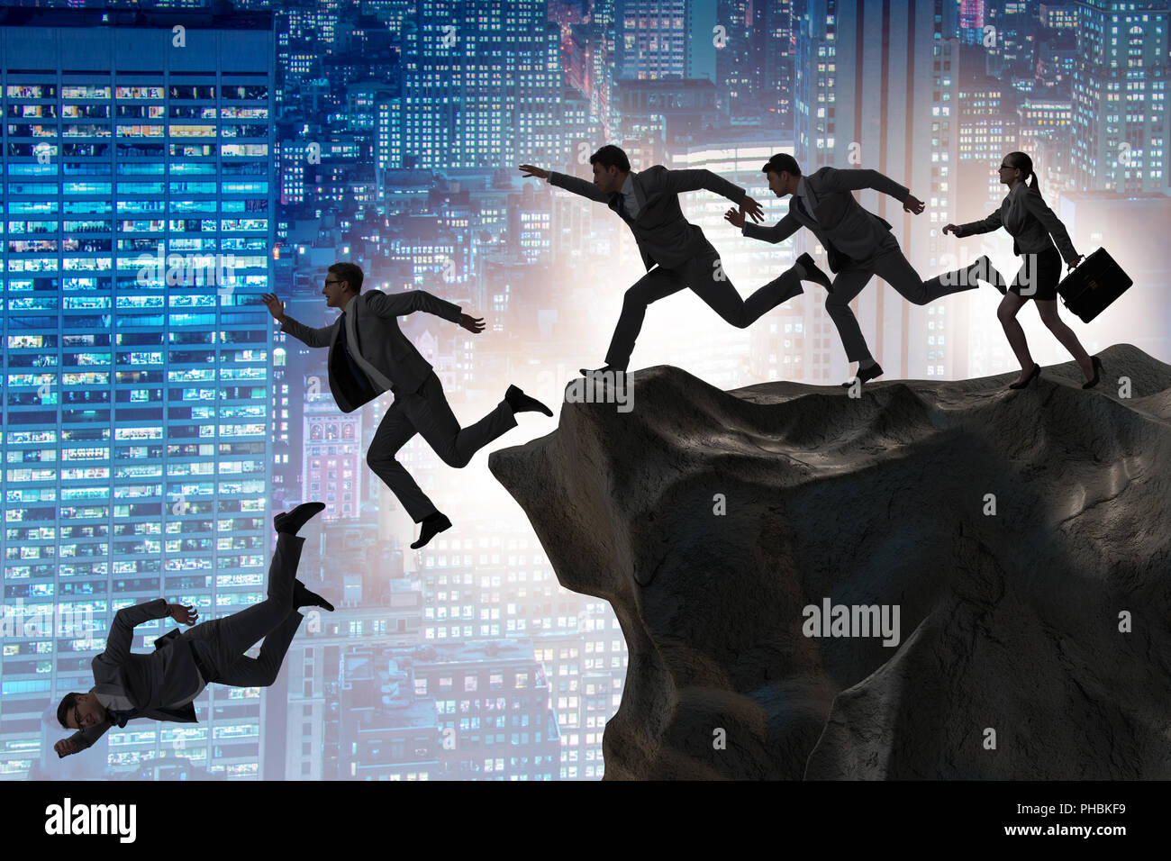 Falling off cliff concept hi-res stock photography and images - Alamy