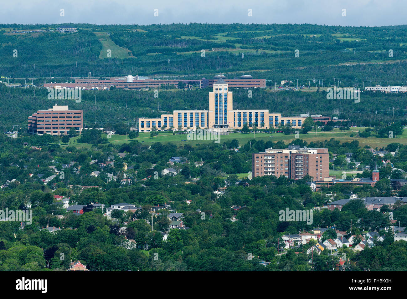 Confederation Building on Prince Phillip Drive from Summit Hill in St ...