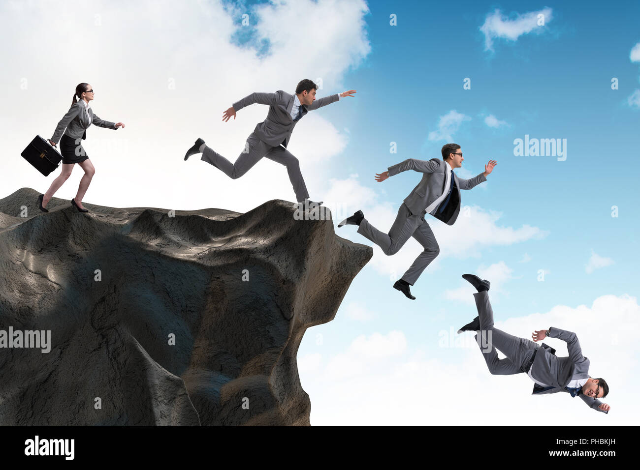 Falling off cliff concept hi-res stock photography and images - Alamy