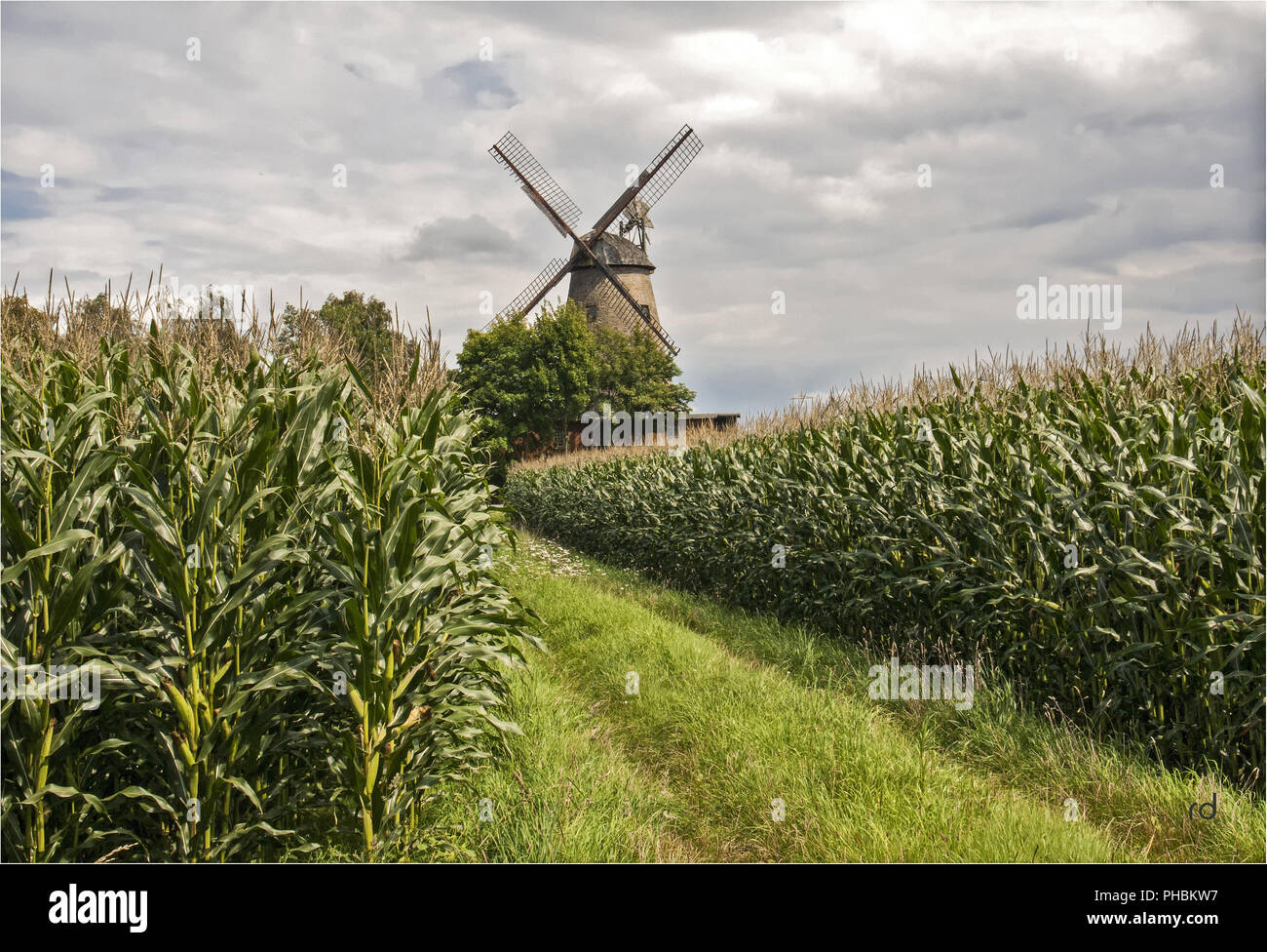 Shot landscape windmill blue hi-res stock photography and images - Alamy