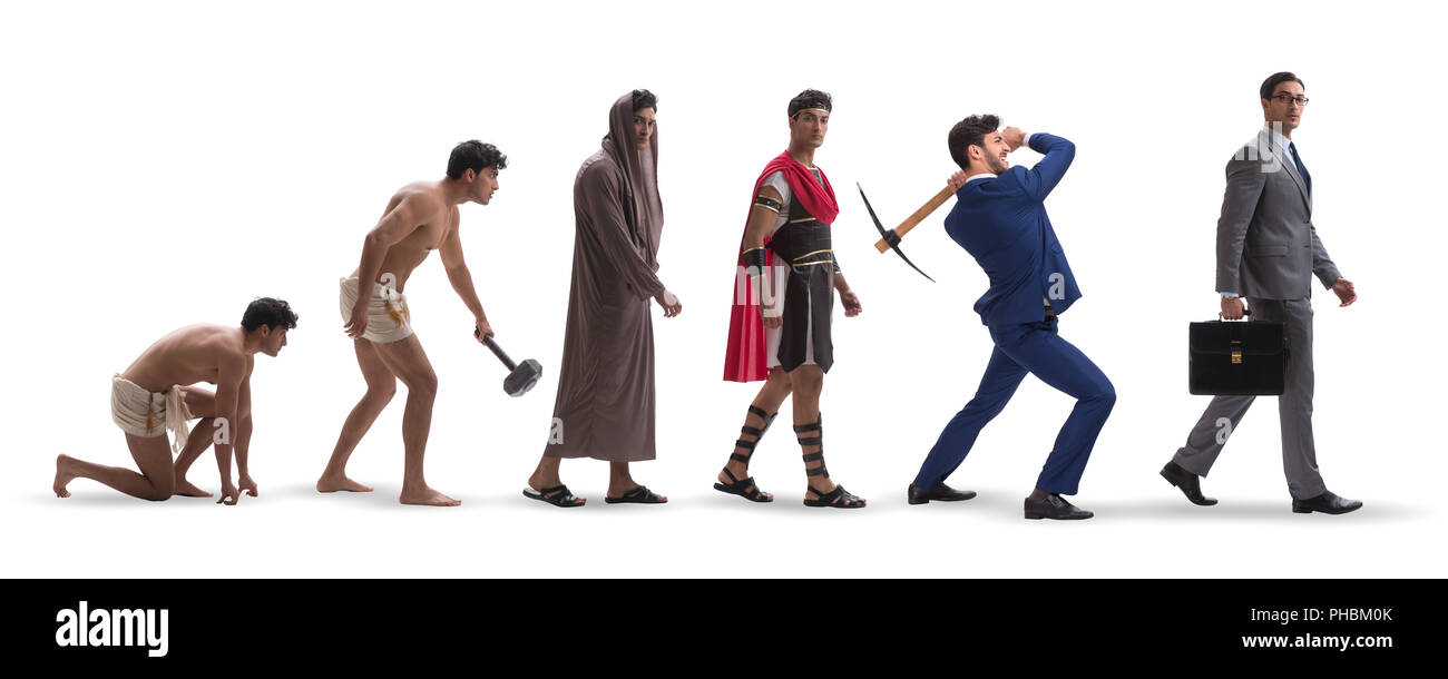 Evolution of man from ape hi-res stock photography and images - Alamy