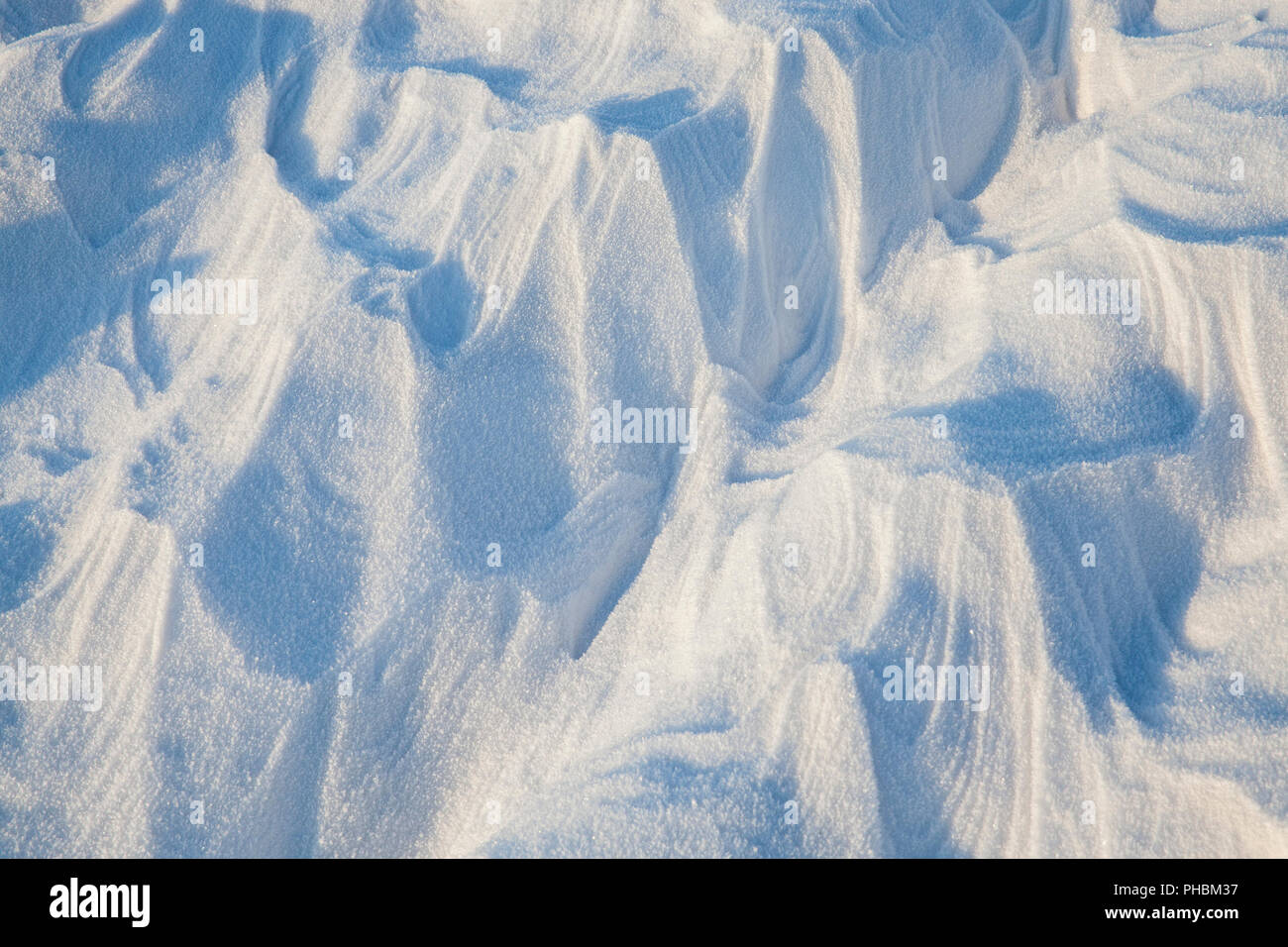an interesting and unusual snow surface with large waves and ...
