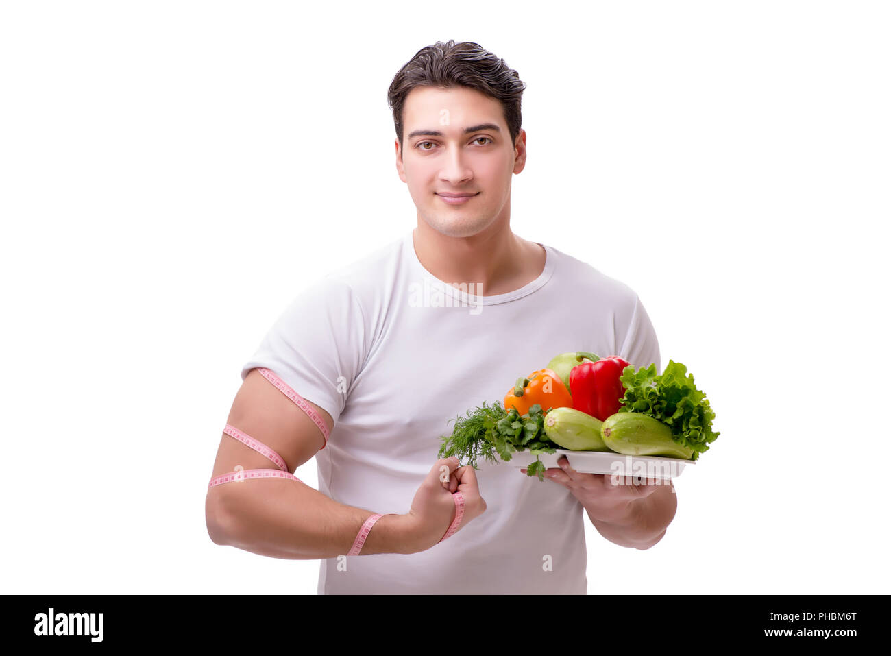 Man in healthy eating concept Stock Photo - Alamy