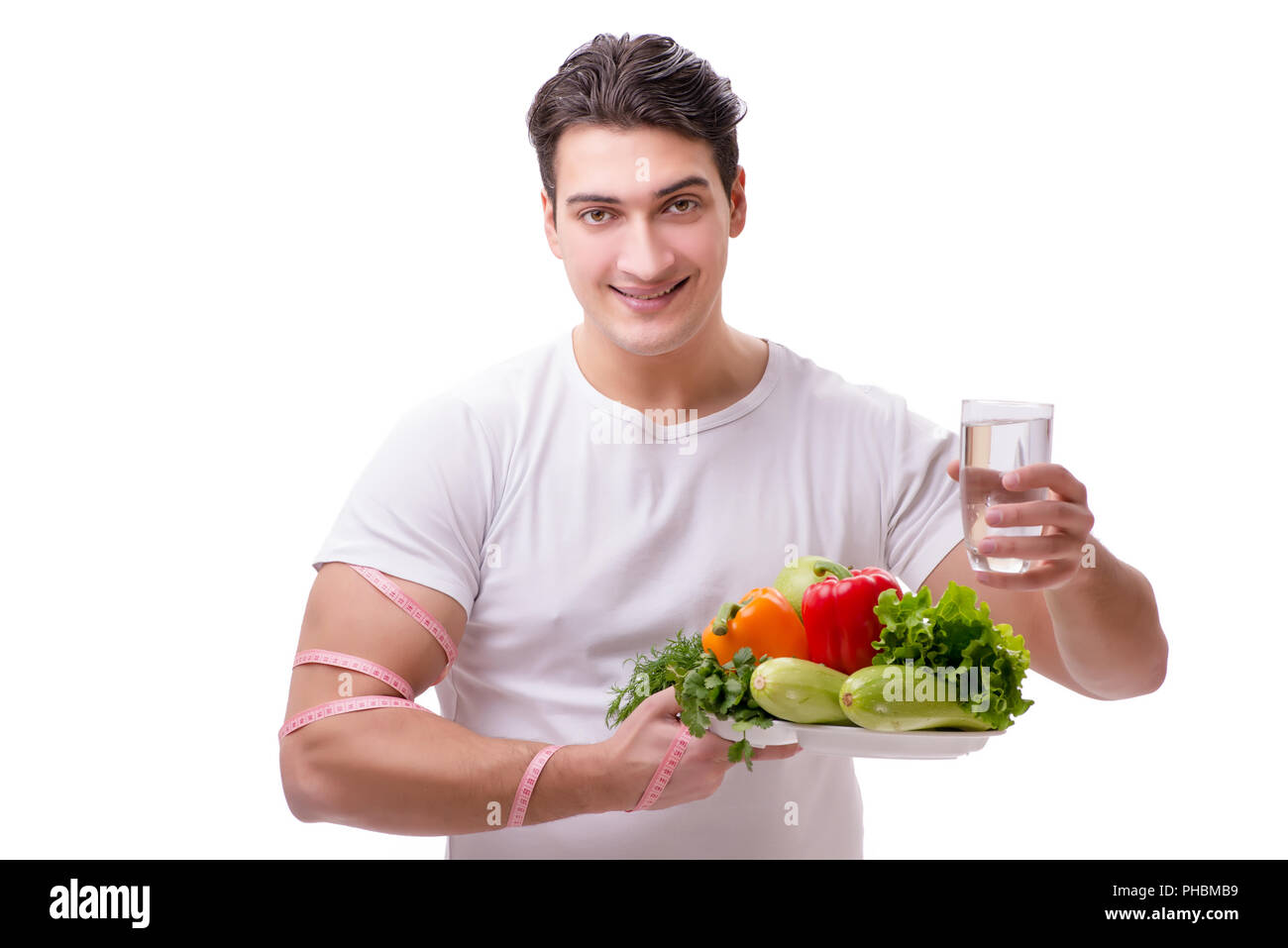 Man in healthy eating concept Stock Photo - Alamy