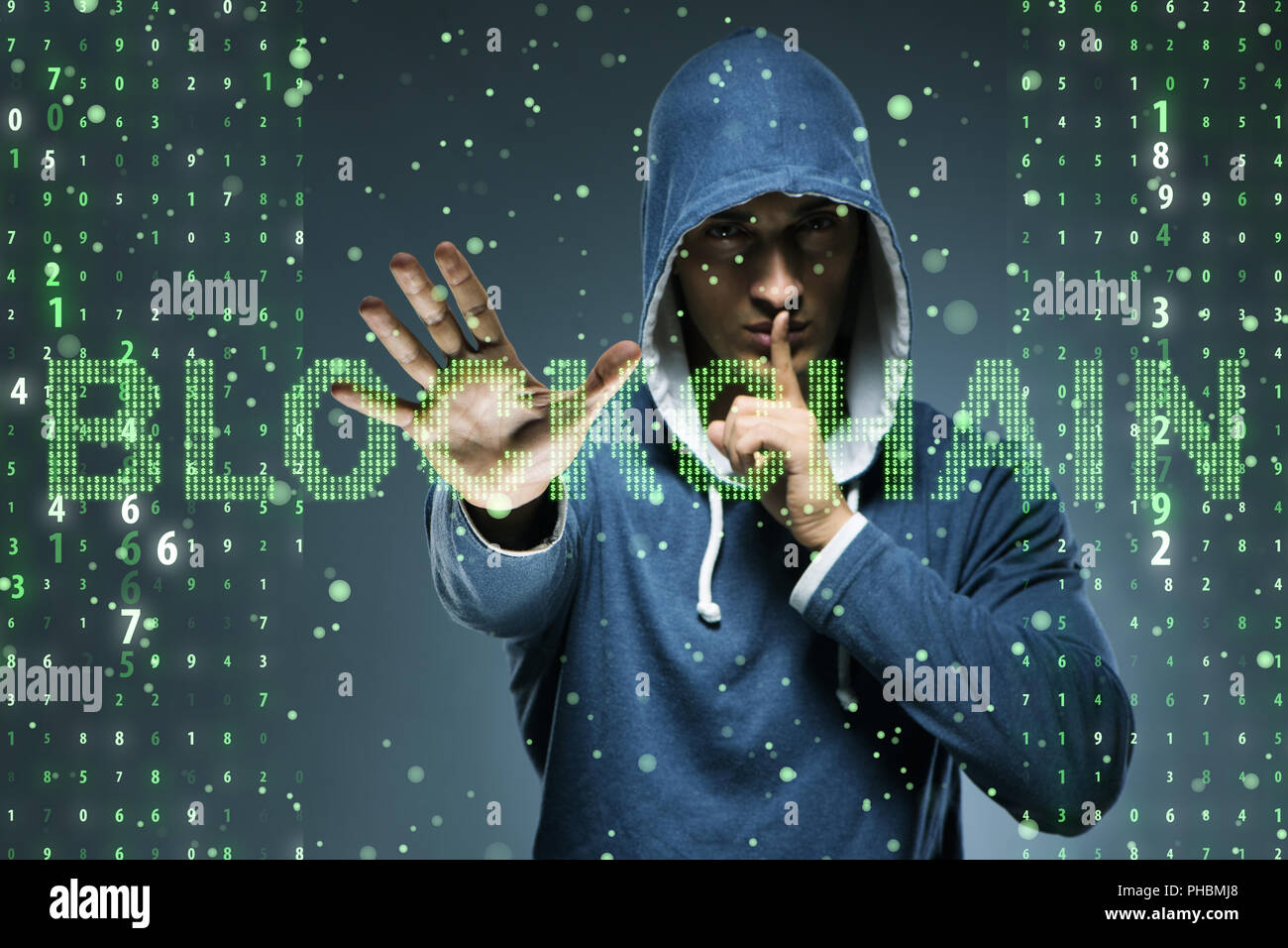 Hacker hacking cryptocurrency in blockchain concept Stock Photo - Alamy