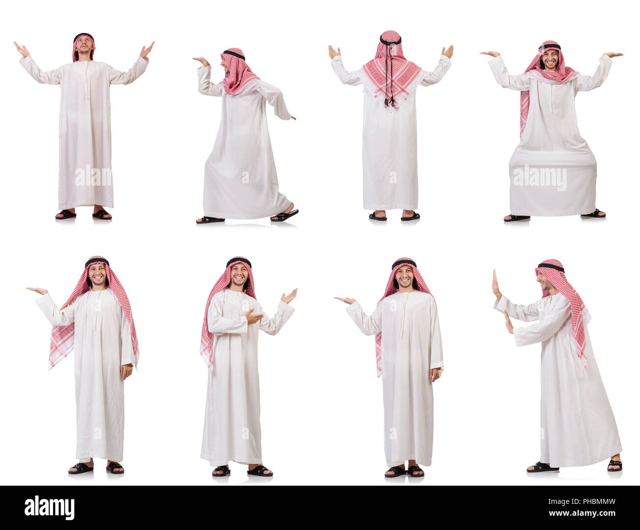 Arab man isolated on white background Stock Photo - Alamy