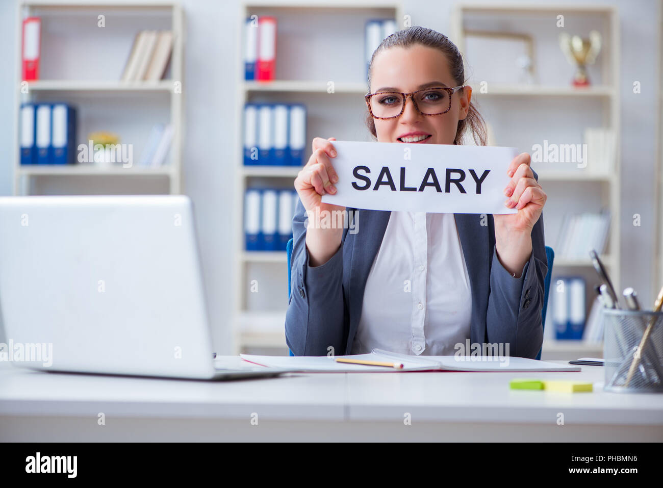 Businesswoman hiring new employees in office Stock Photo - Alamy
