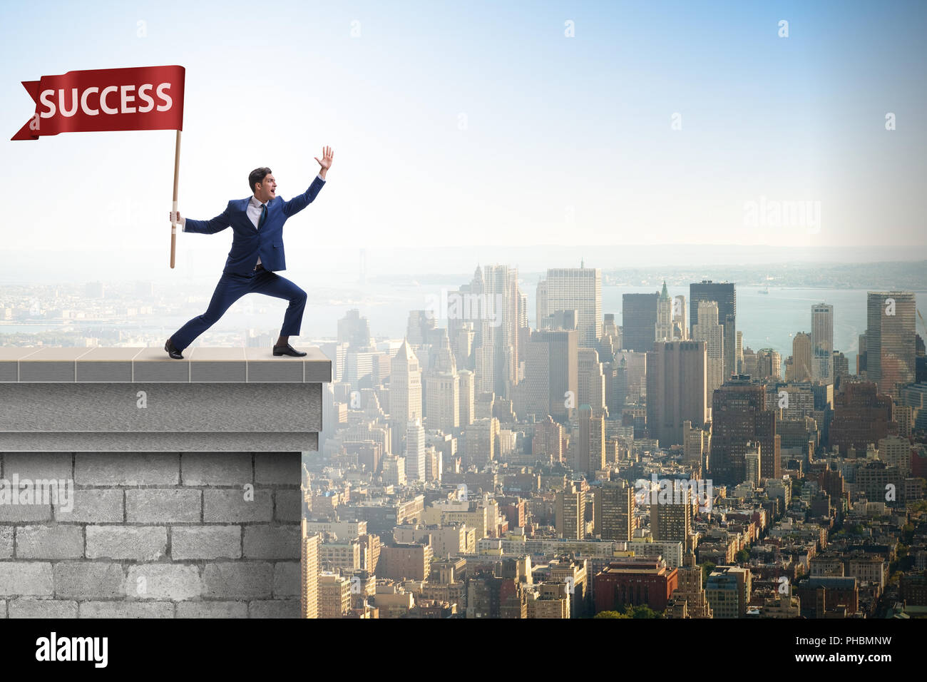 Businessman in success business concept Stock Photo - Alamy
