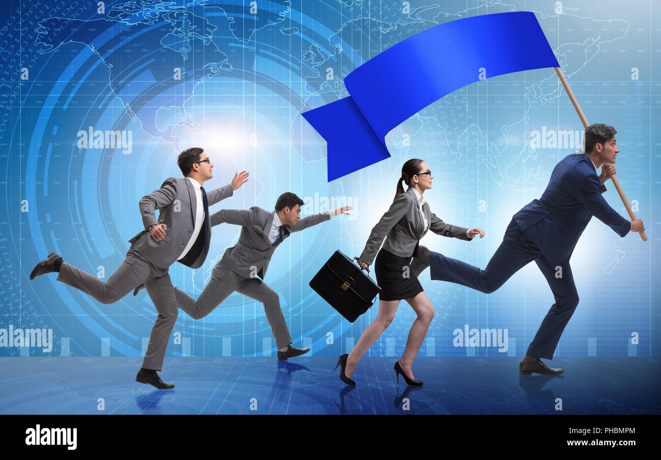 Businessman running poster hi-res stock photography and images - Alamy