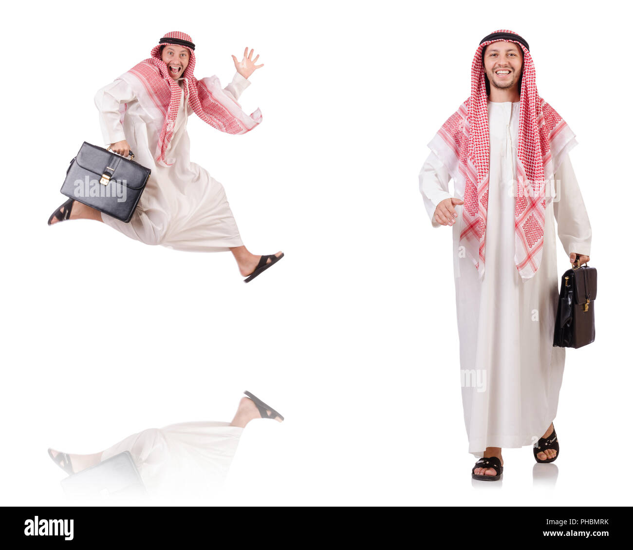 Arab man isolated on white background Stock Photo - Alamy