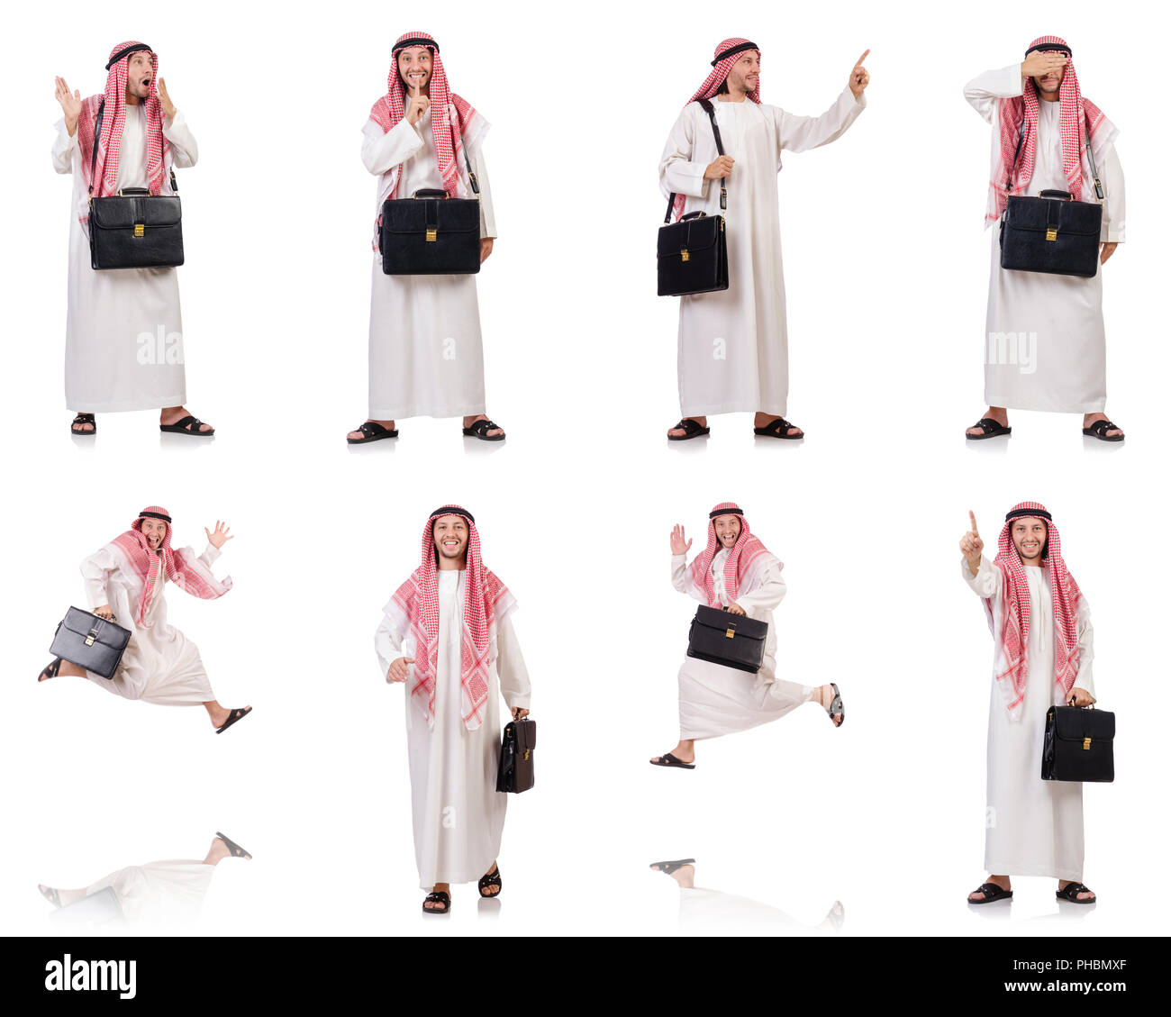 Arab man isolated on white background Stock Photo - Alamy