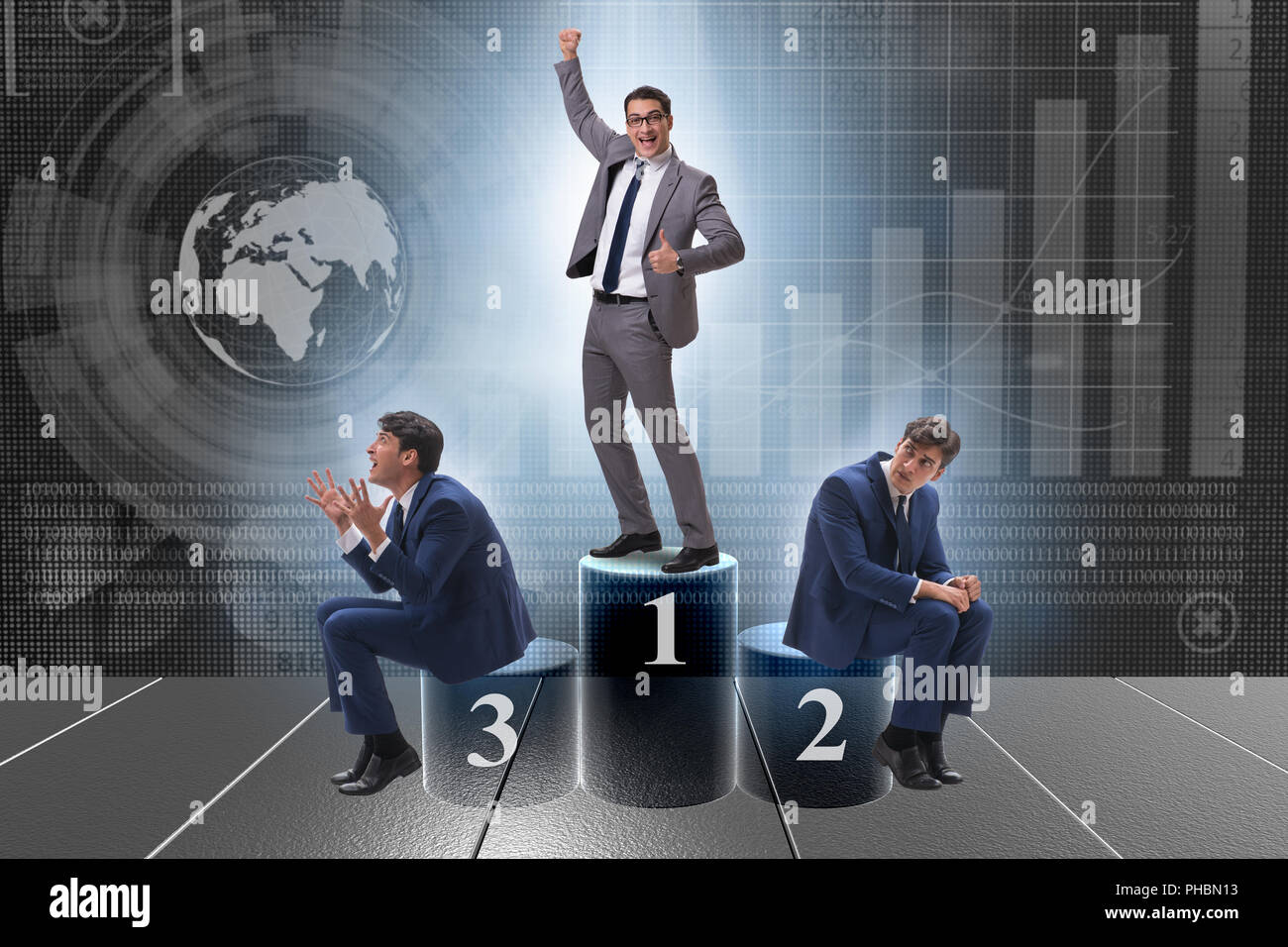 Businessman after successful transaction in business Stock Photo - Alamy