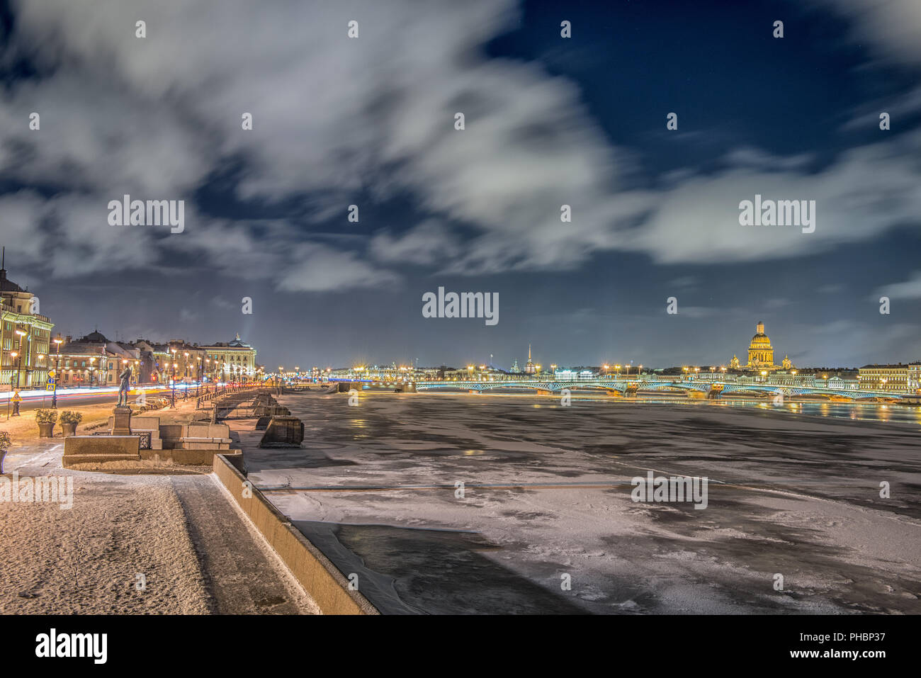 Beatiful view Neva river in Saint Petersburg, Russia Stock Photo - Alamy