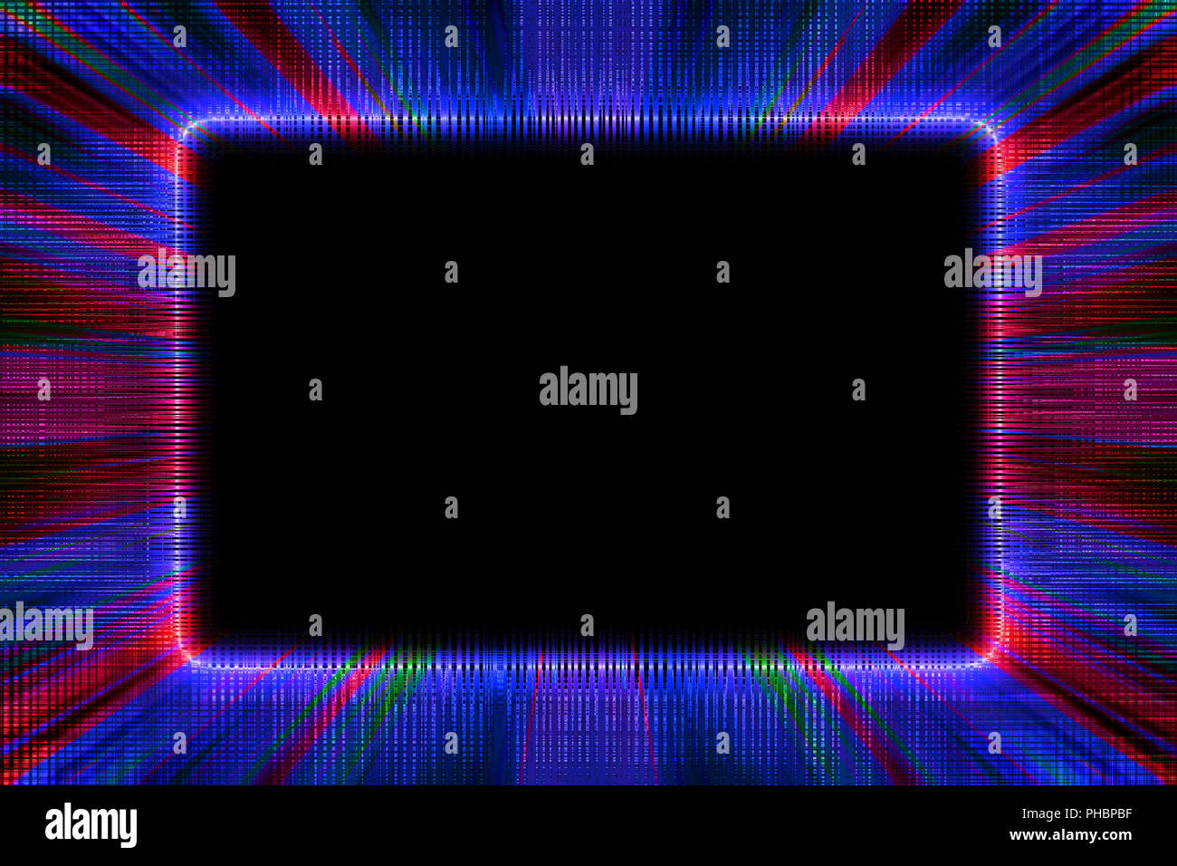 Blue and red sunburst border frame Stock Photo - Alamy