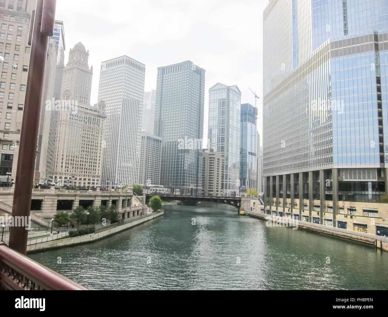 Chicago, USA - June 21, 2017: The Chicago River, Chicago is the city of ...