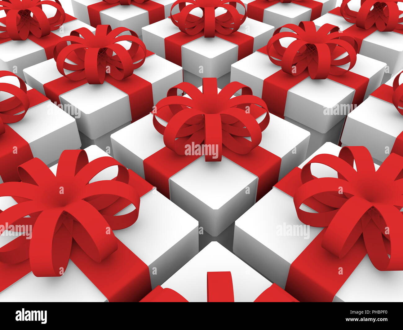 Rows of gift boxes Stock Photo - Alamy