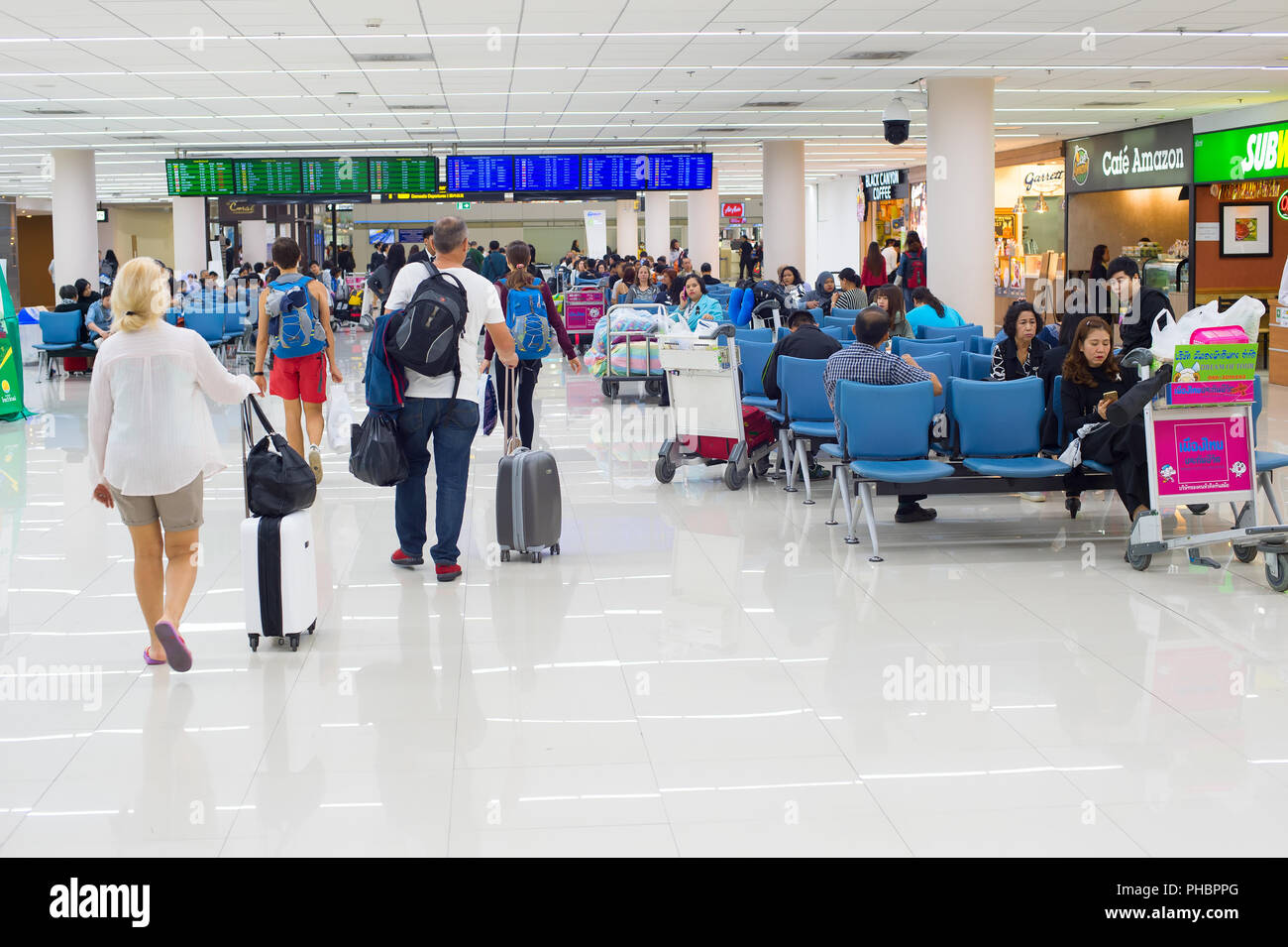 Airport Waiting Area People