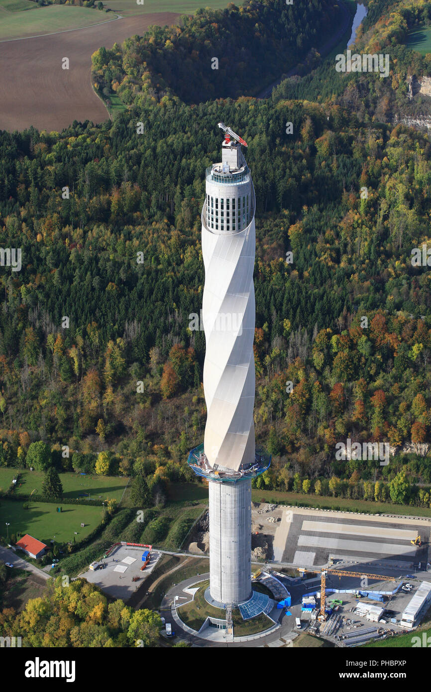 Elevator test tower in Rottweil Stock Photo - Alamy