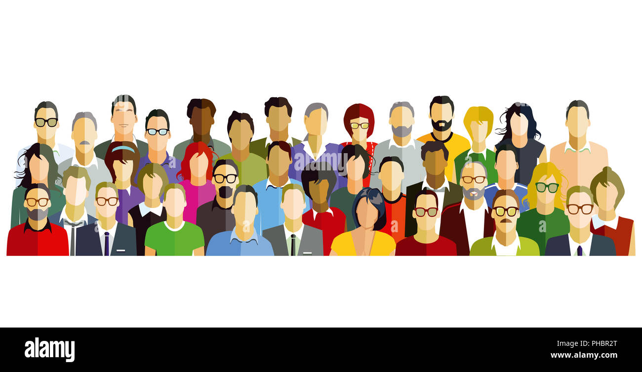People Participate Group Illustration Stock Photo - Alamy