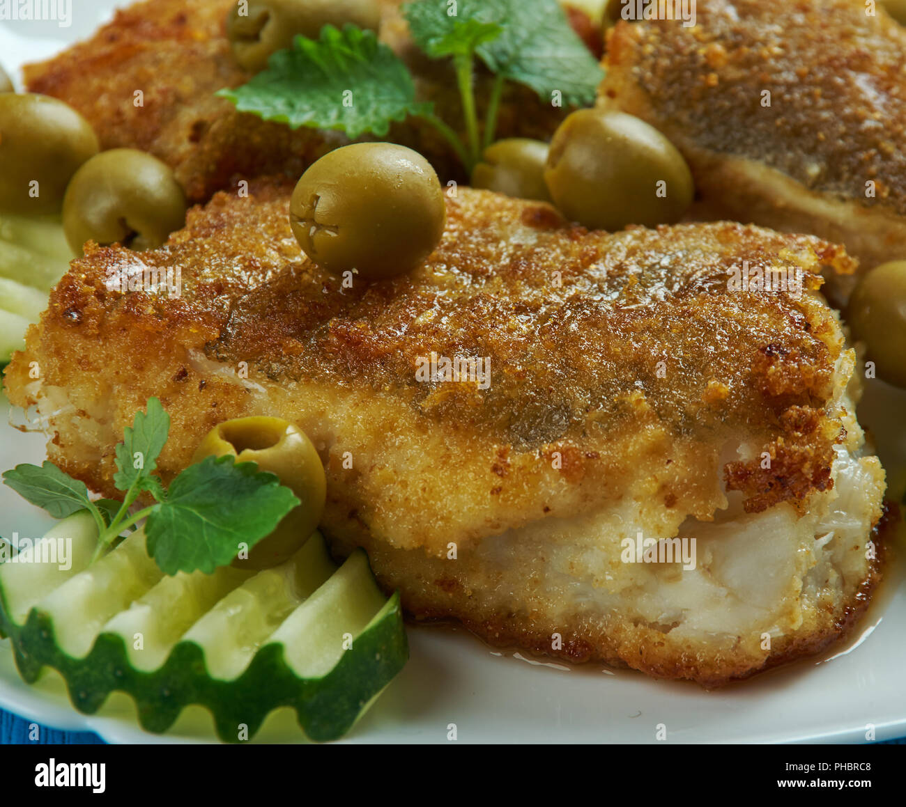 Mediterranean cuisine, Spanish-Style Cod Stock Photo - Alamy