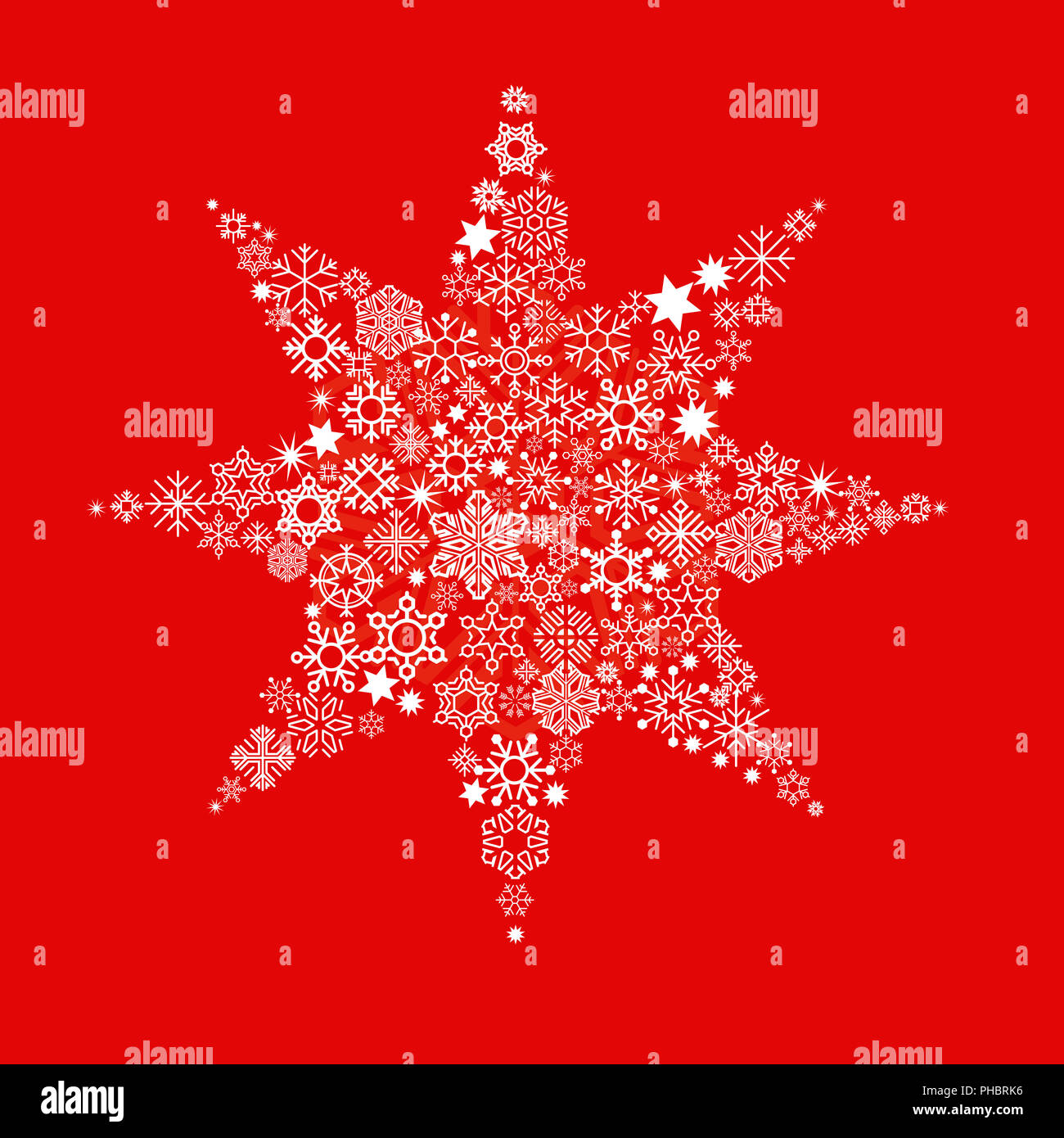 Christmas star on red Stock Photo - Alamy