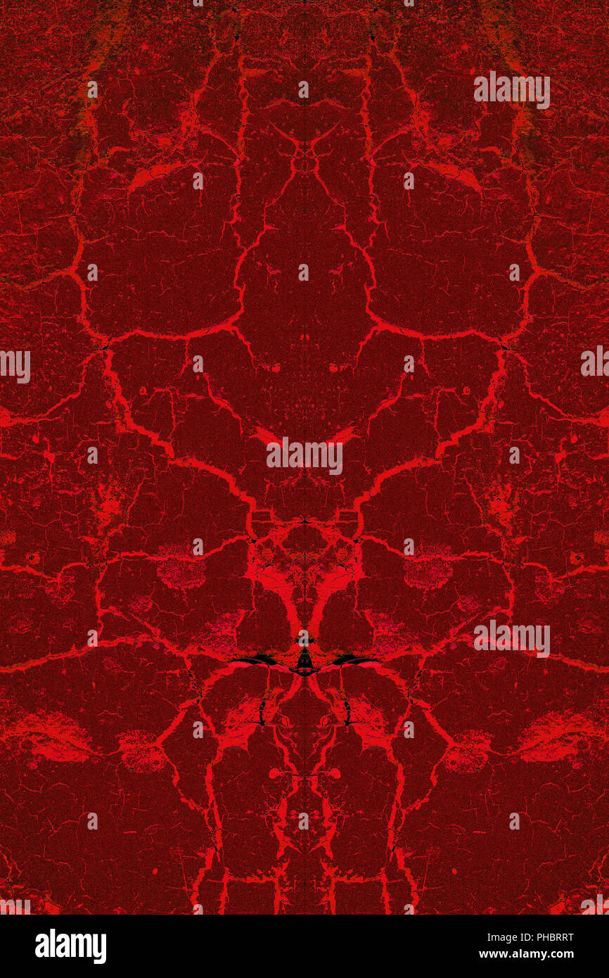 Red cracked wall background Stock Photo - Alamy