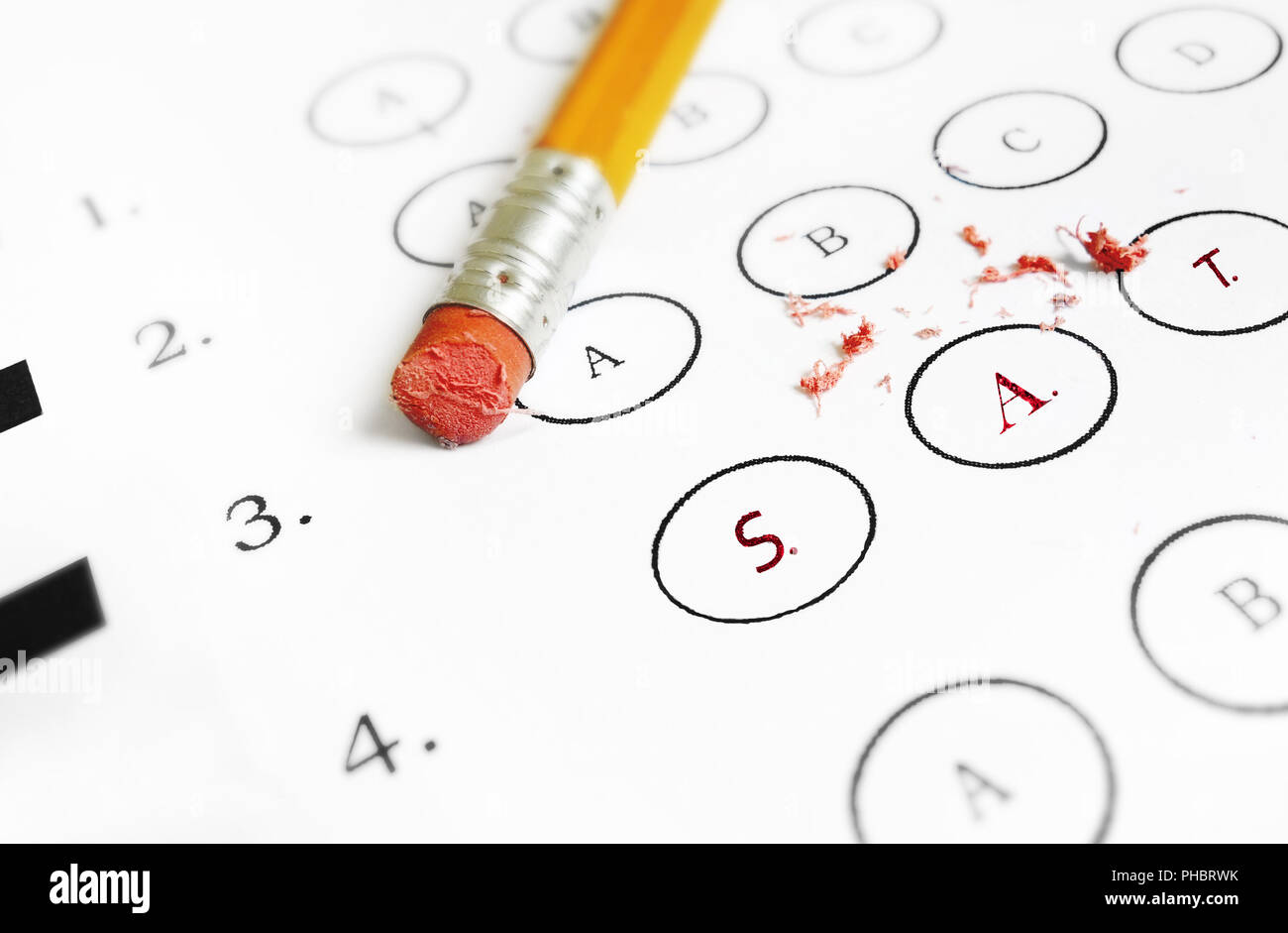 SAT multiple choice exam Stock Photo - Alamy
