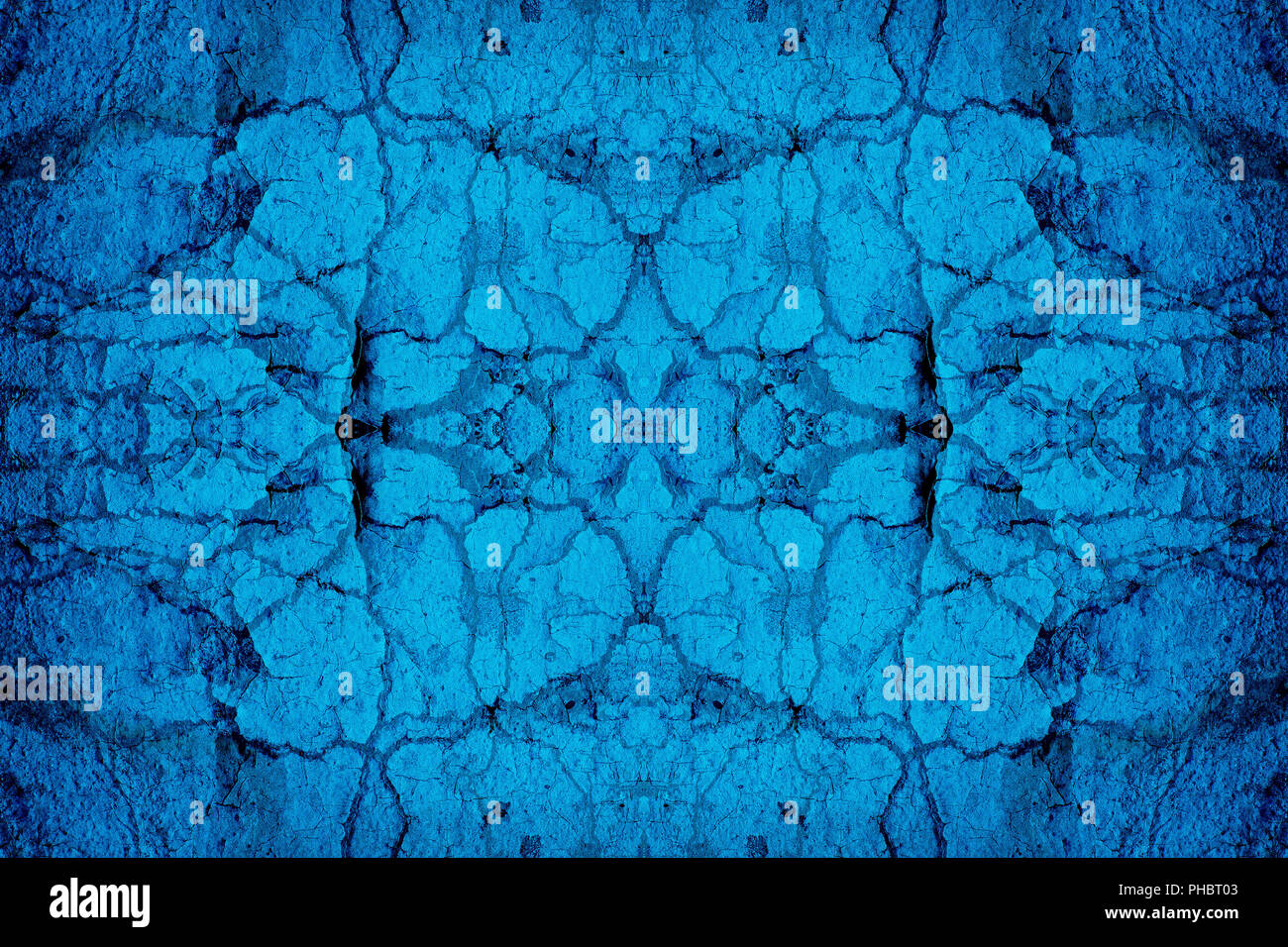 Blue cracked wall background Stock Photo - Alamy