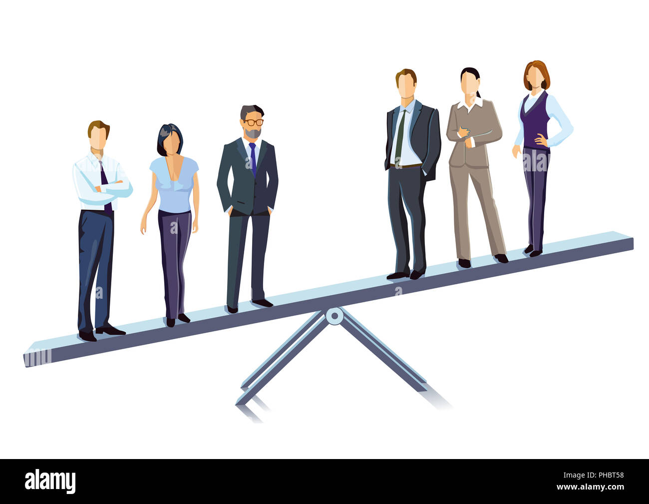 Balance, compensation, equipoise illustration Stock Photo - Alamy