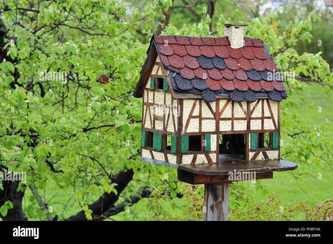 Old german birdhouse Stock Photo - Alamy