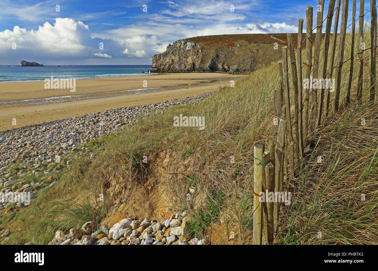 Beach in Brittany, France (Plage de Pen Hat Stock Photo - Alamy