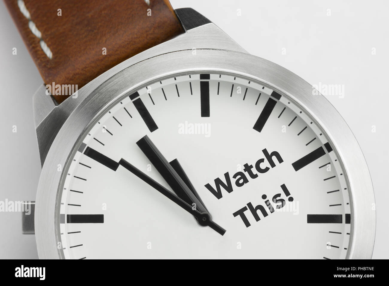 Watch with text Watch This Stock Photo - Alamy