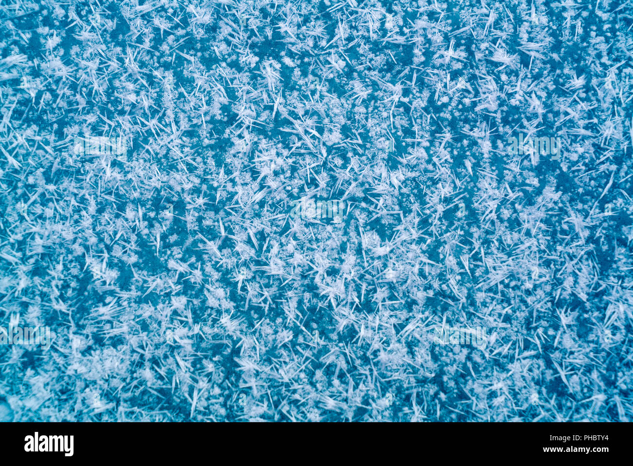 Snow crystals on the ice floor at Lake Baikal Stock Photo - Alamy