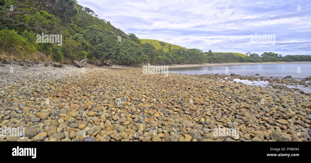 Pebble beach, Coromandel Peninsula Stock Photo - Alamy