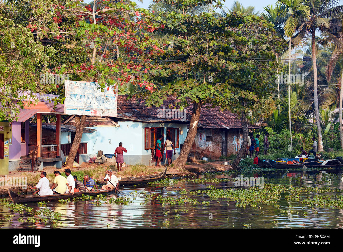 Village Life In Kerala Backwaters High Resolution Stock Photography and ...