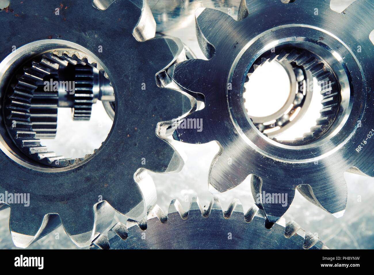 Large gears in action Stock Photo - Alamy