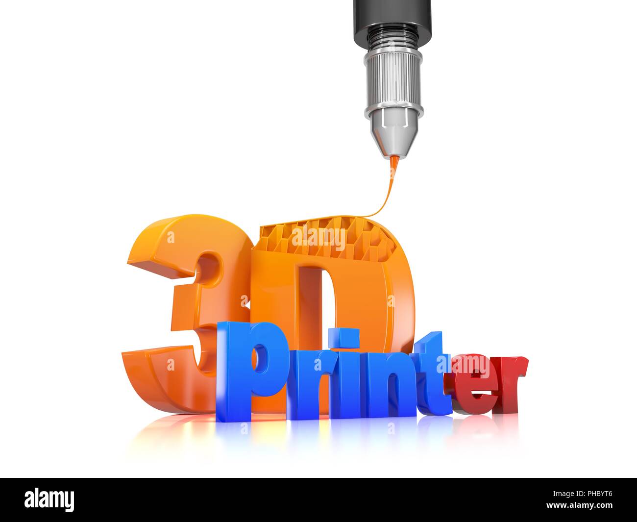 3D printer, illustration Stock Photo - Alamy
