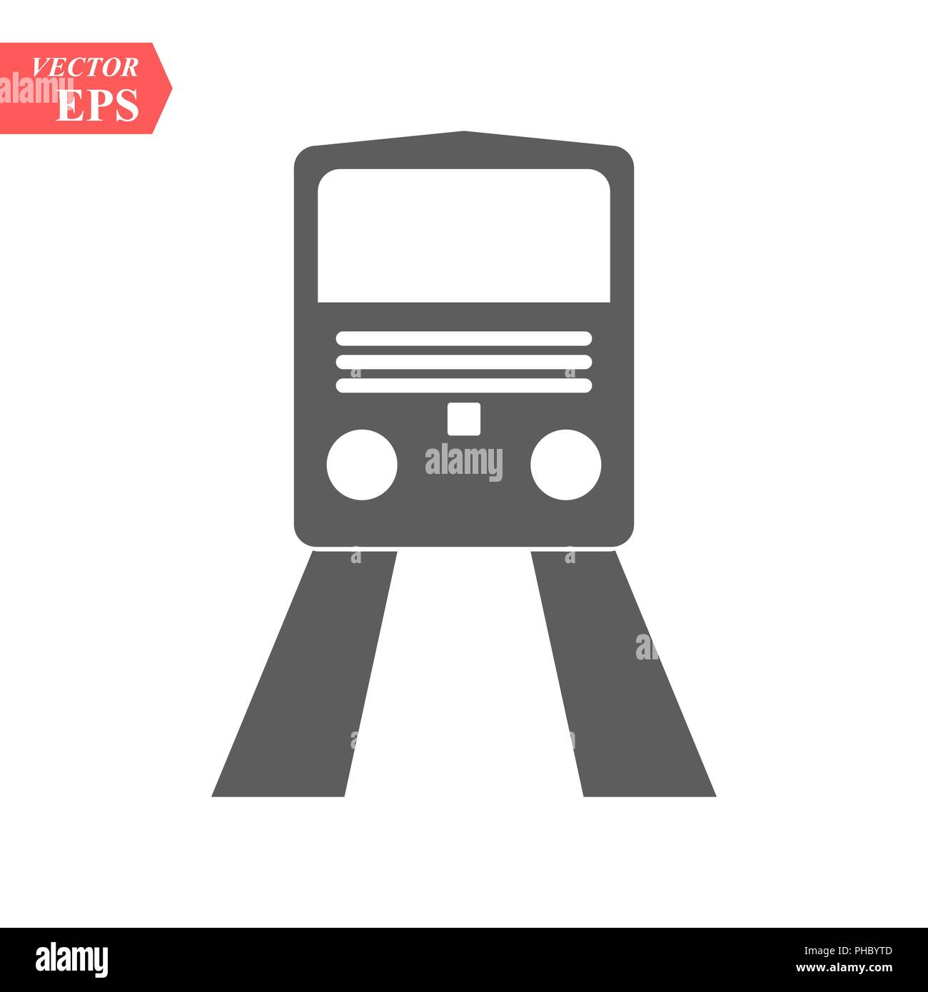 Train icon.train vector on gray background .Transport icons ...