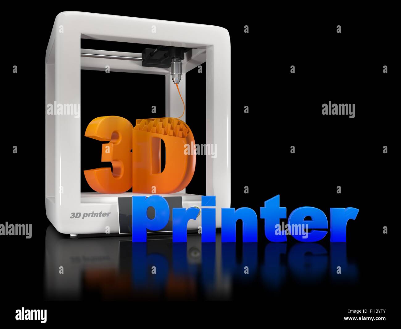 3D printer, illustration Stock Photo - Alamy
