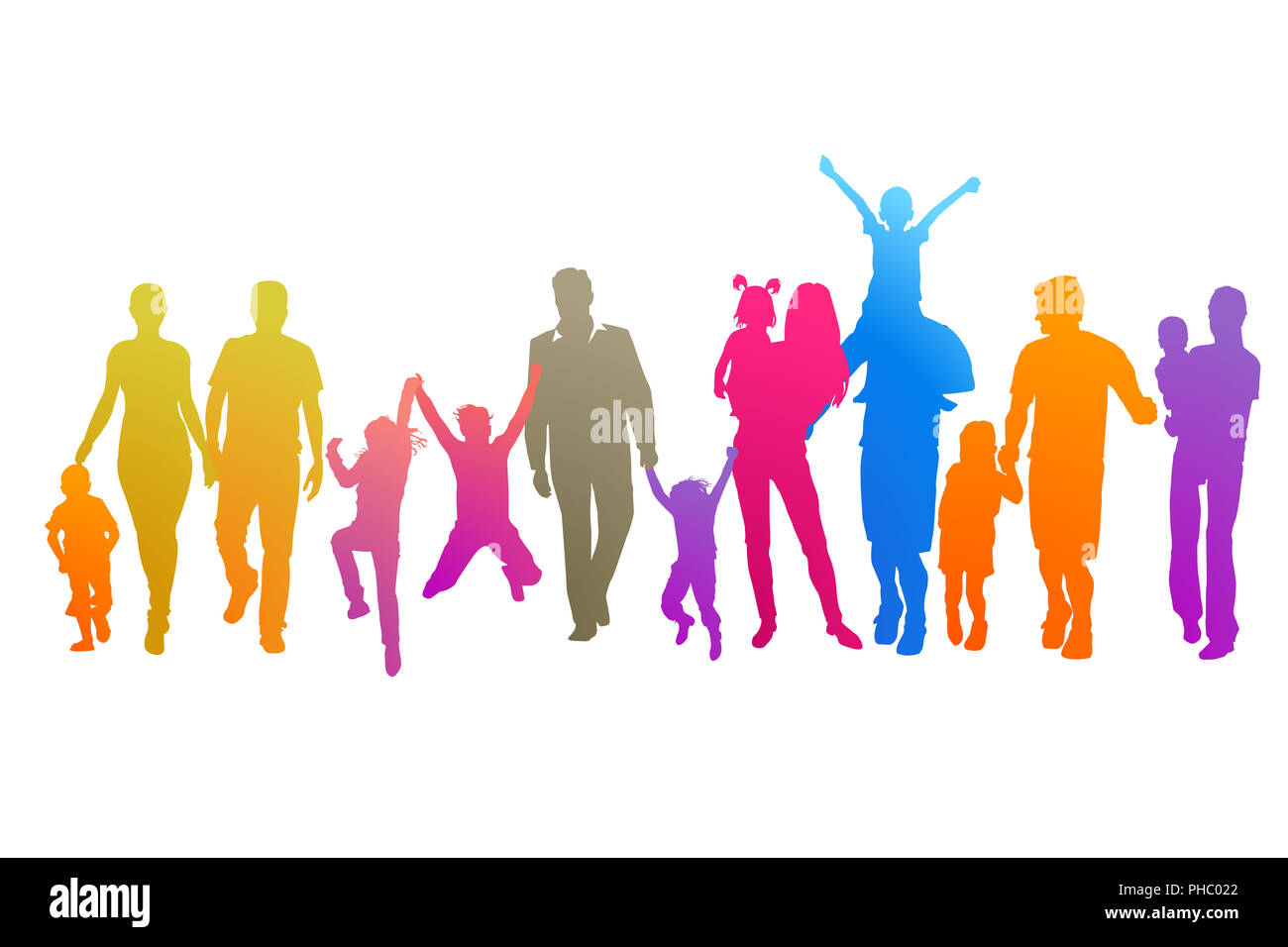 Parents and children in the community Stock Photo - Alamy