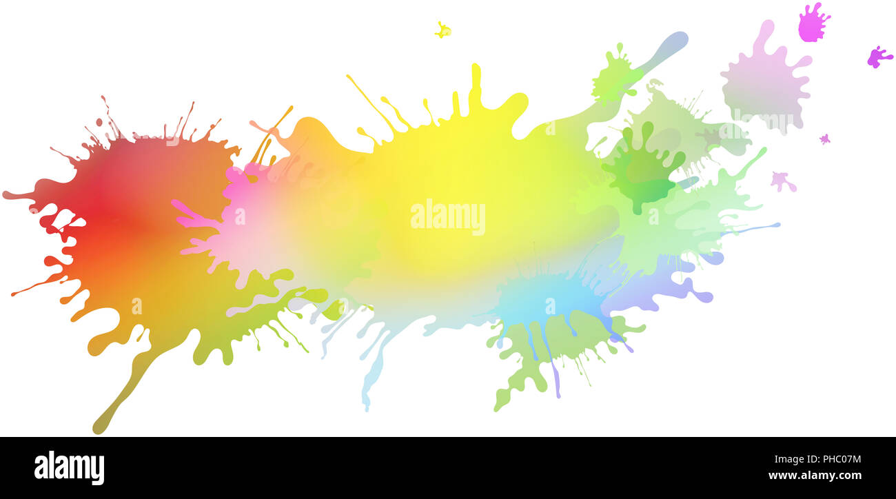 paint pattern and splatter background with paint runs isolated Stock ...