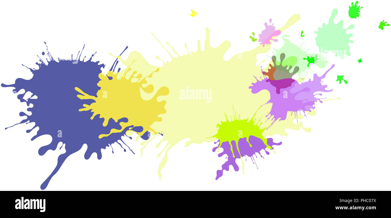 paint pattern and splatter background with paint runs isolated Stock ...