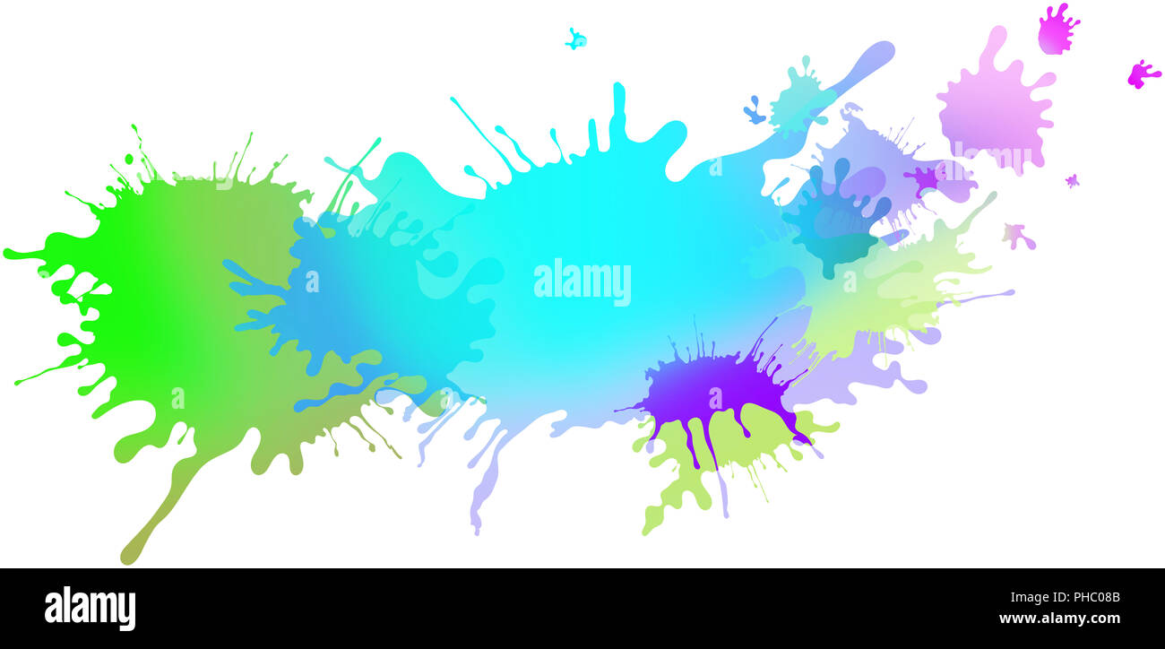 paint pattern and splatter background with paint runs isolated Stock ...