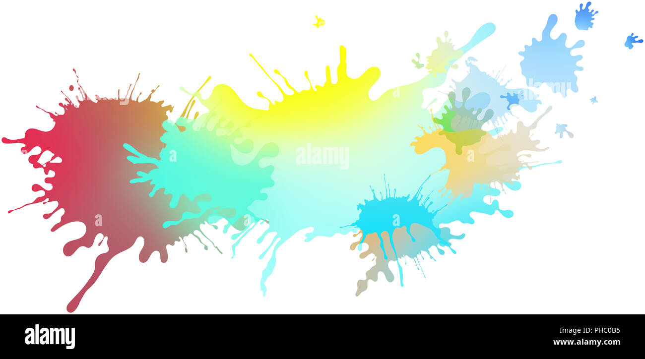 paint pattern and splatter background with paint runs isolated Stock ...