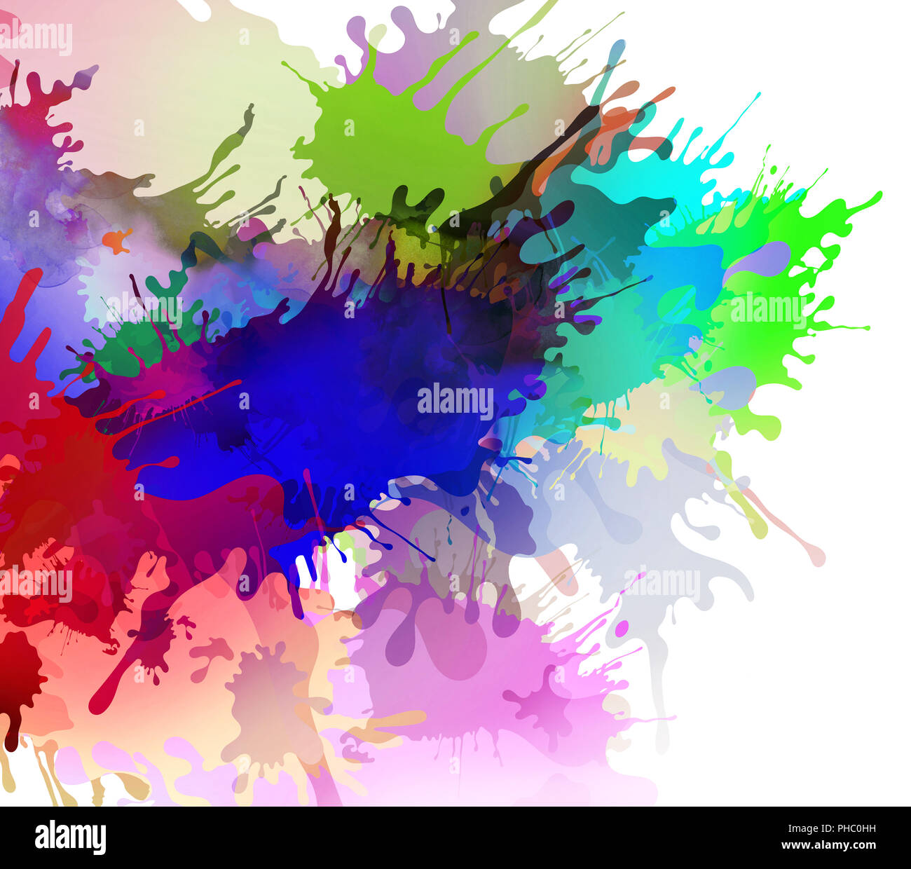 paint pattern and splatter background with paint runs Stock Photo - Alamy