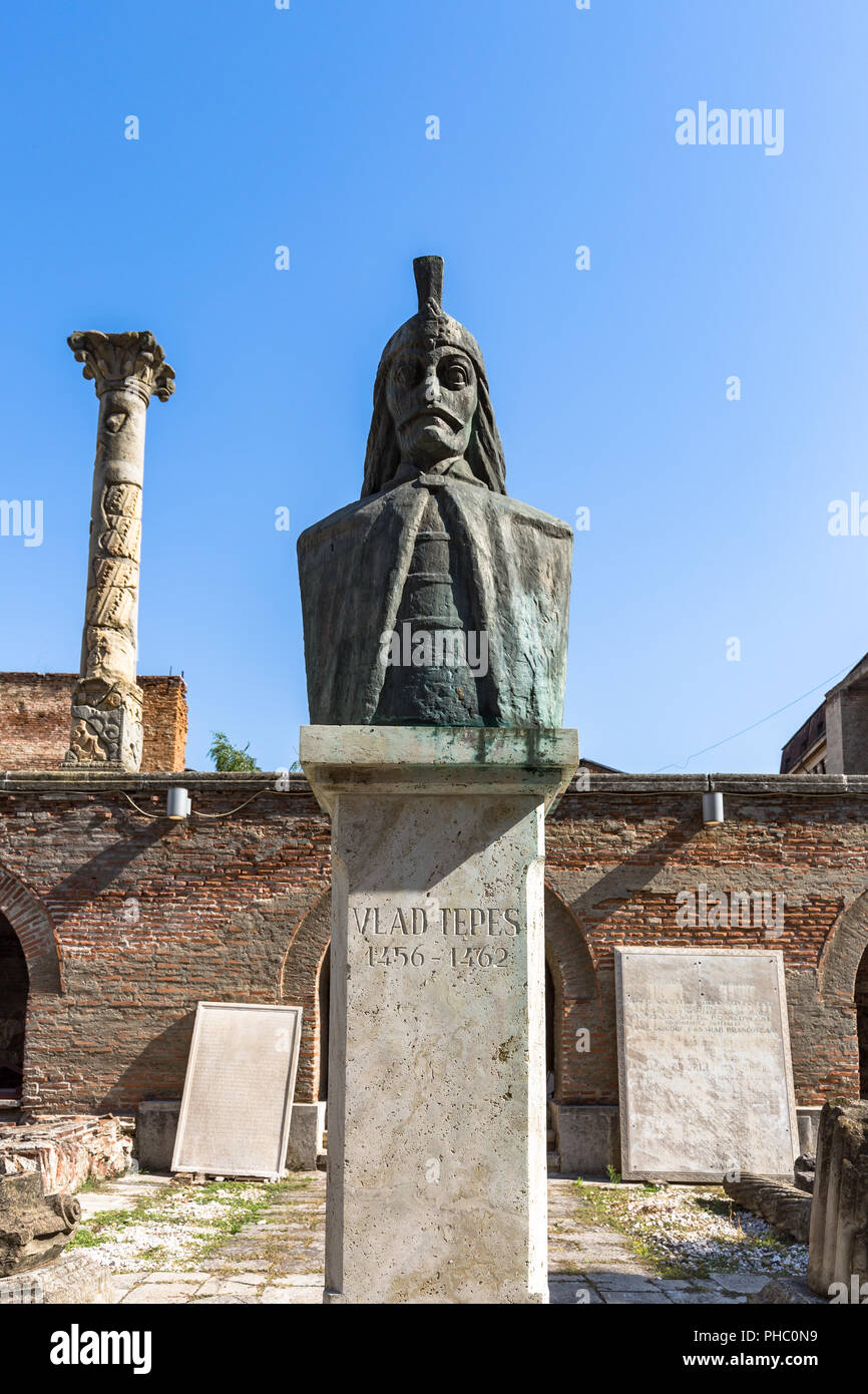 Statue of Vlad Tepes, the inspiration behind Bram Stoker's Dracula, at ...