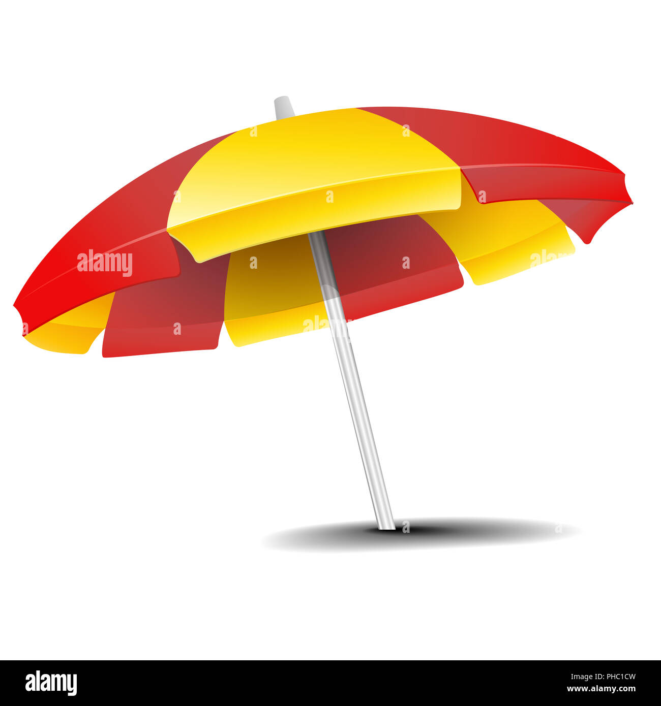 isolated Beach Umbrella Stock Photo - Alamy
