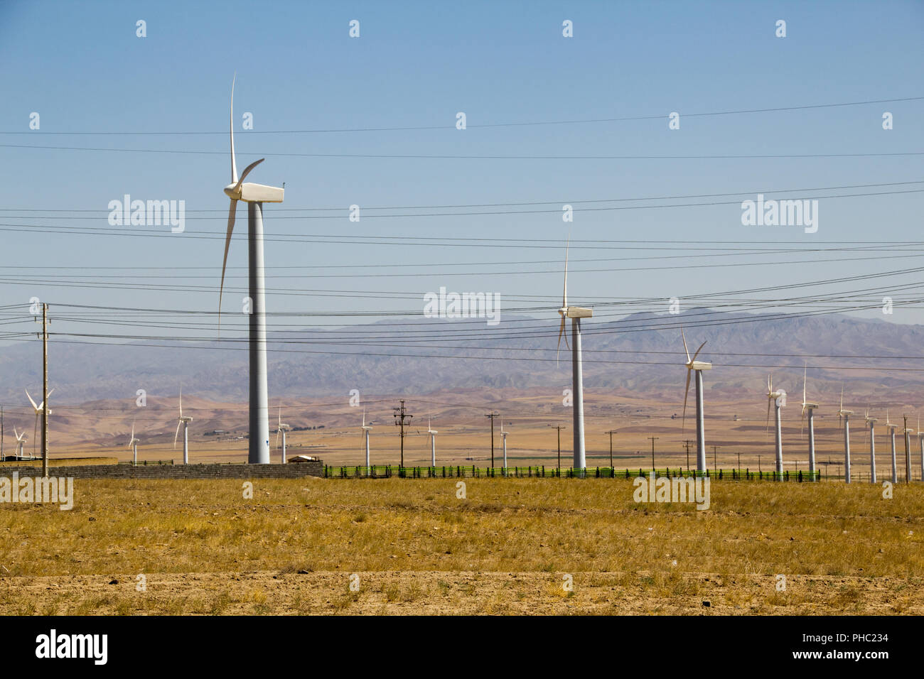 photo for fields of wind turbines in nishapur city in Islamic Republic ...